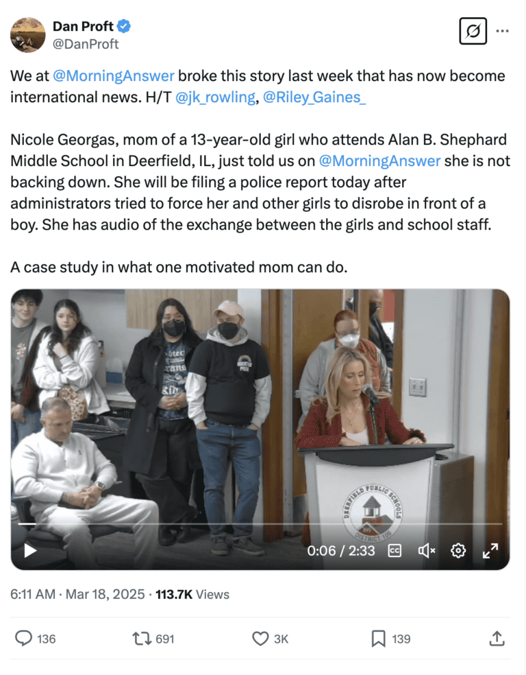 Girls Just Wanna Have Privacy: Mom Files Complaint About Male in Girls ...